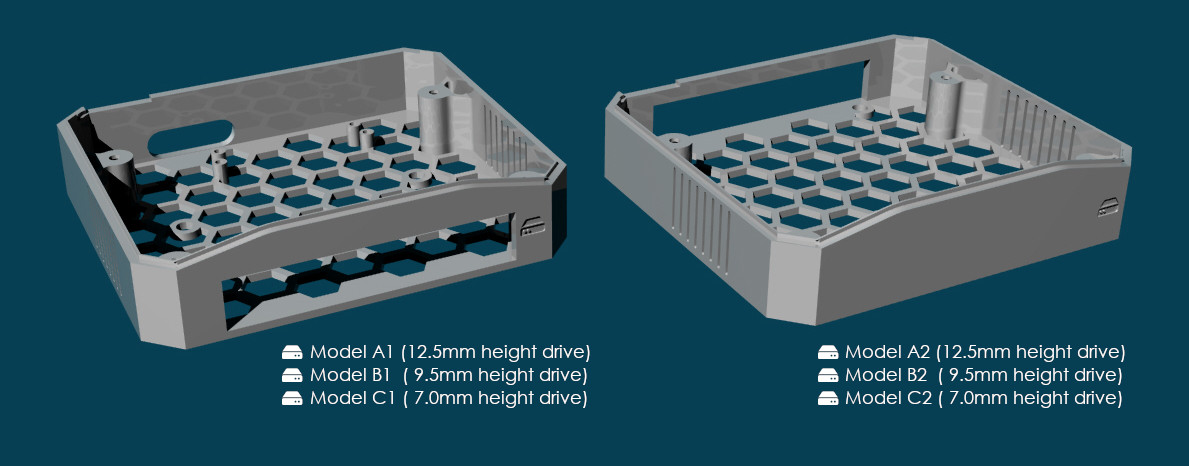 Argon One HDD / SSD case extender - DinoDevs